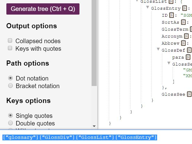JSON Viewer With Path Selection JSON Path Picker JQuery Plugin